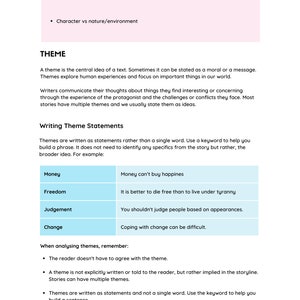 Narrative Conventions Refresher Course - Character, Point of View, Setting, Theme, Plot, Style ...