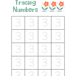 Learn Numbers Tracing Activity Sheets - Number Tracing Practice - Trace ...
