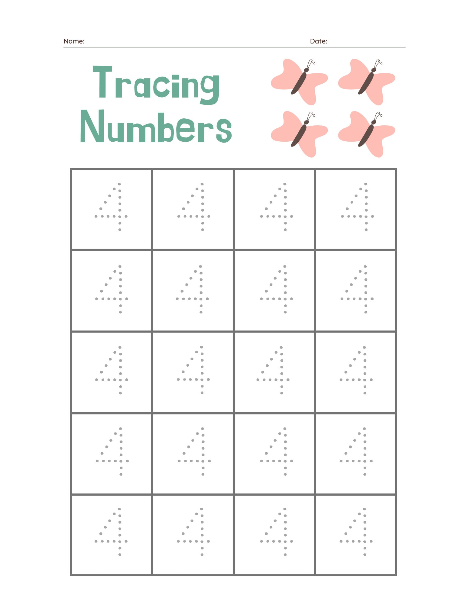 Learn Numbers Tracing Activity Sheets - Number Tracing Practice - Trace ...
