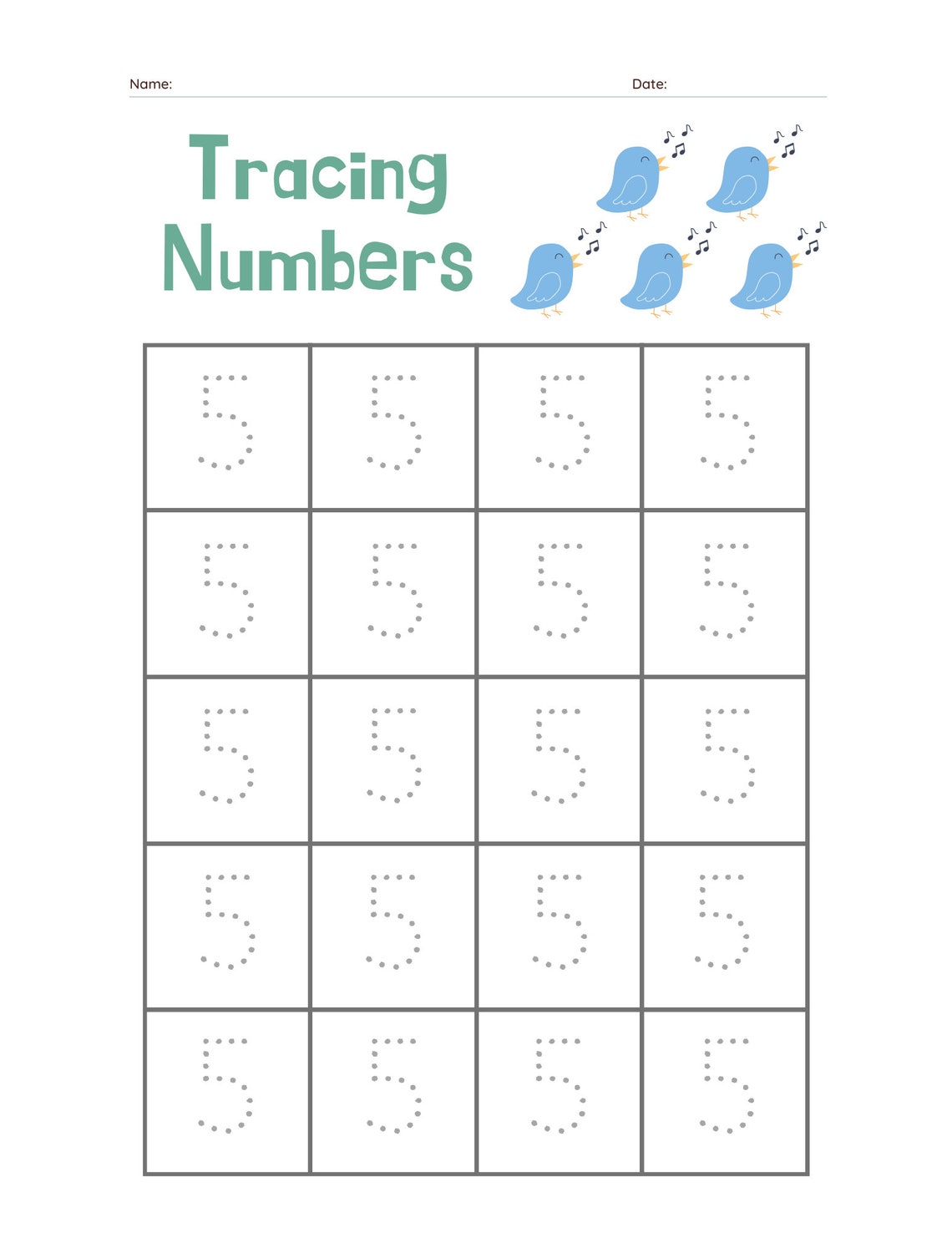 Learn Numbers Tracing Activity Sheets Number Tracing Practice Trace ...