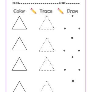 Learn Shapes - Shape Tracing, Shape Drawing, Shape Coloring Activity ...