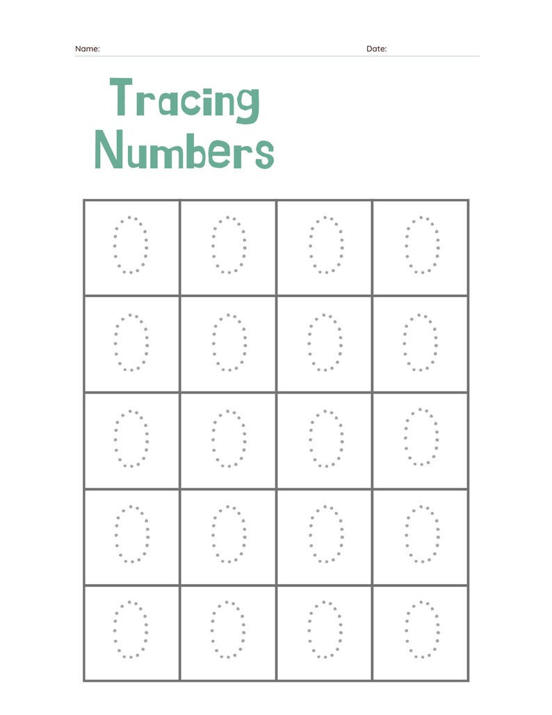 Learn Numbers Tracing Activity Sheets - Number Tracing Practice - Trace ...
