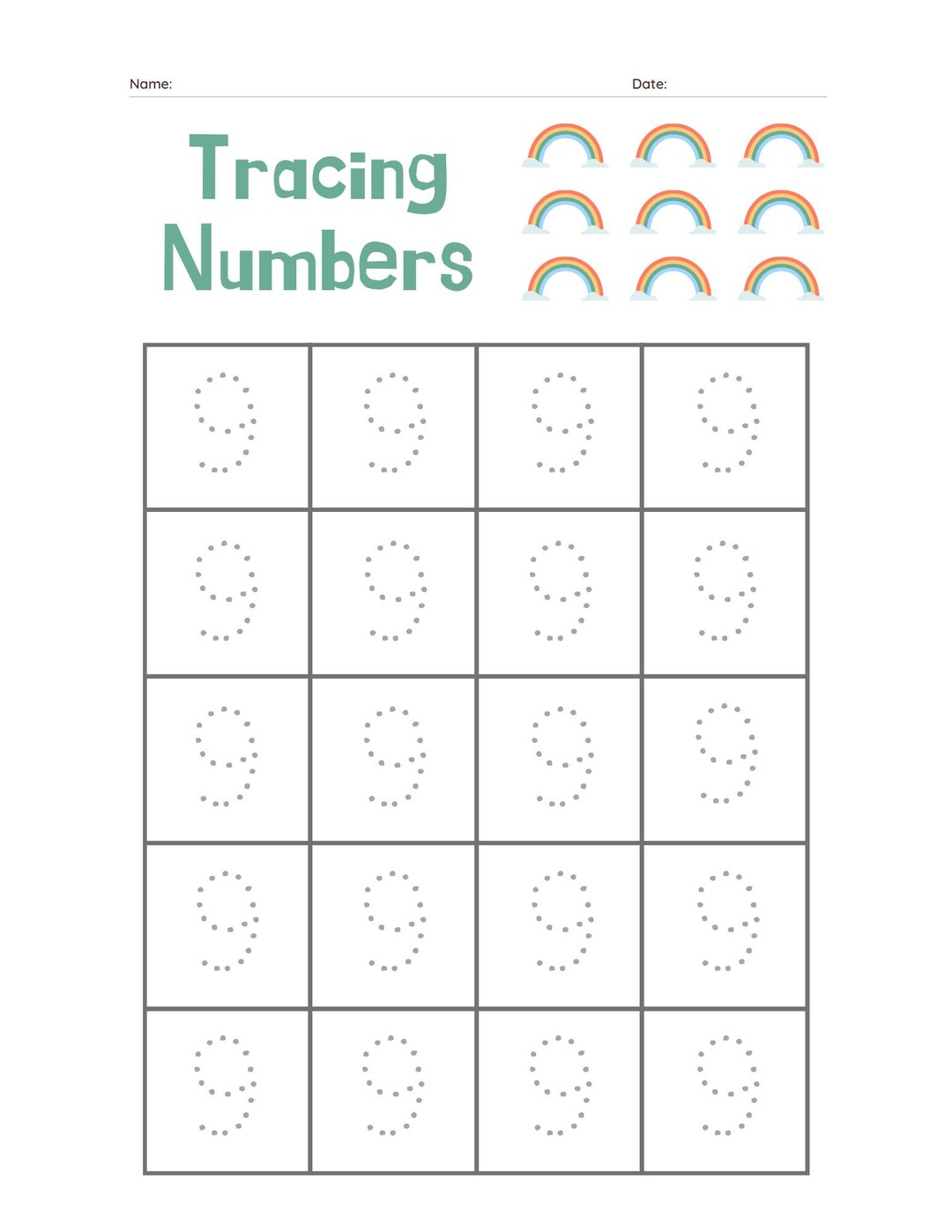 Learn Numbers Tracing Activity Sheets - Number Tracing Practice - Trace ...