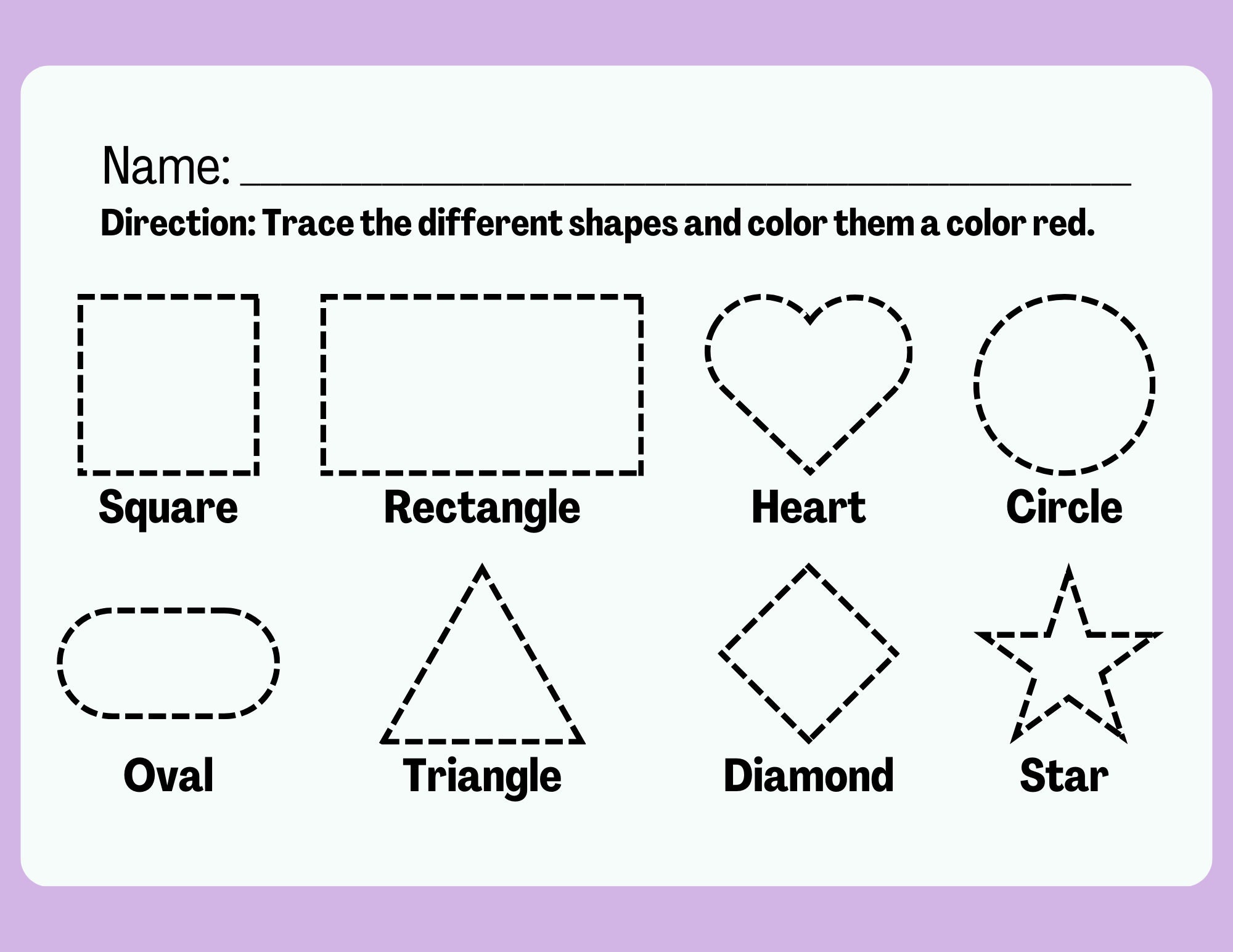 Line Tracing, Shape Tracing, Tracing Worksheets, Tracing Printable ...