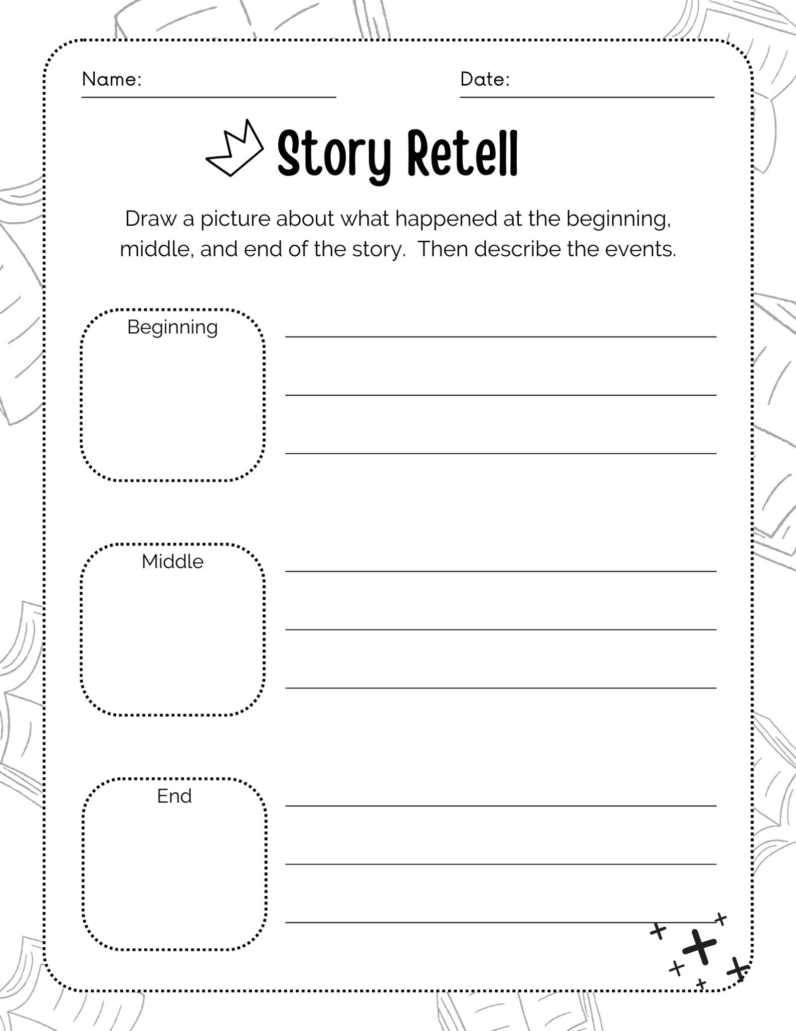 Elementary Reading Response, Printable Lesson Story Retell, Main Idea ...