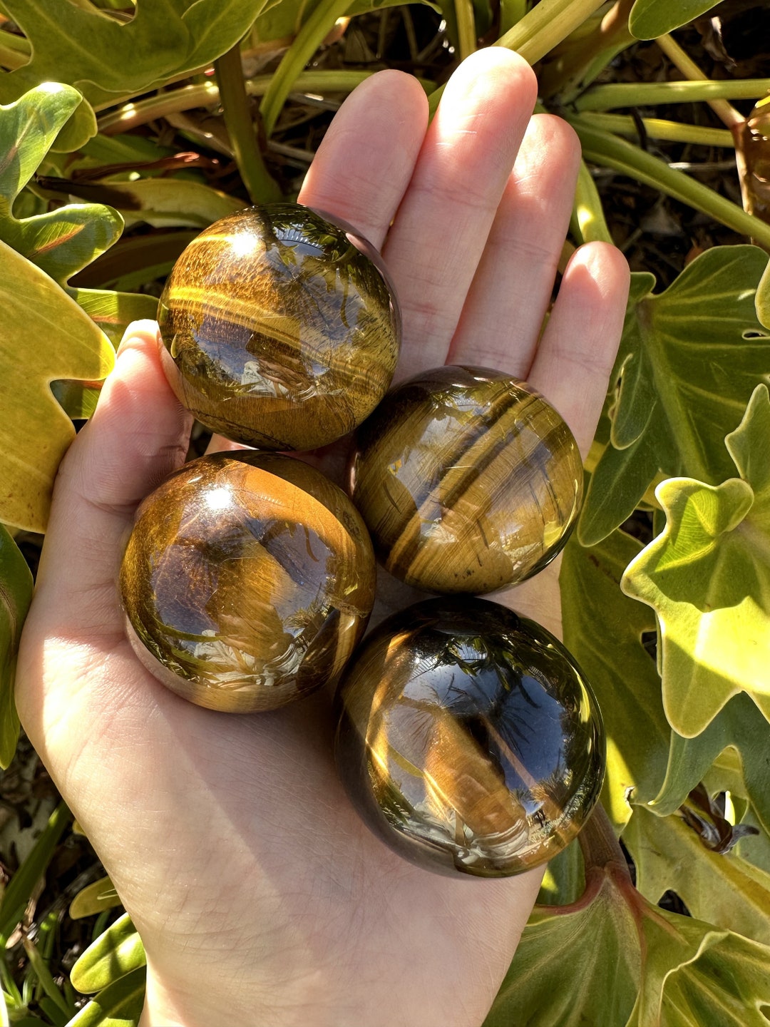 Natural Tiger Eye Sphere Tiger Eye Sphere WITH Ring Stand Tiger Eye ...
