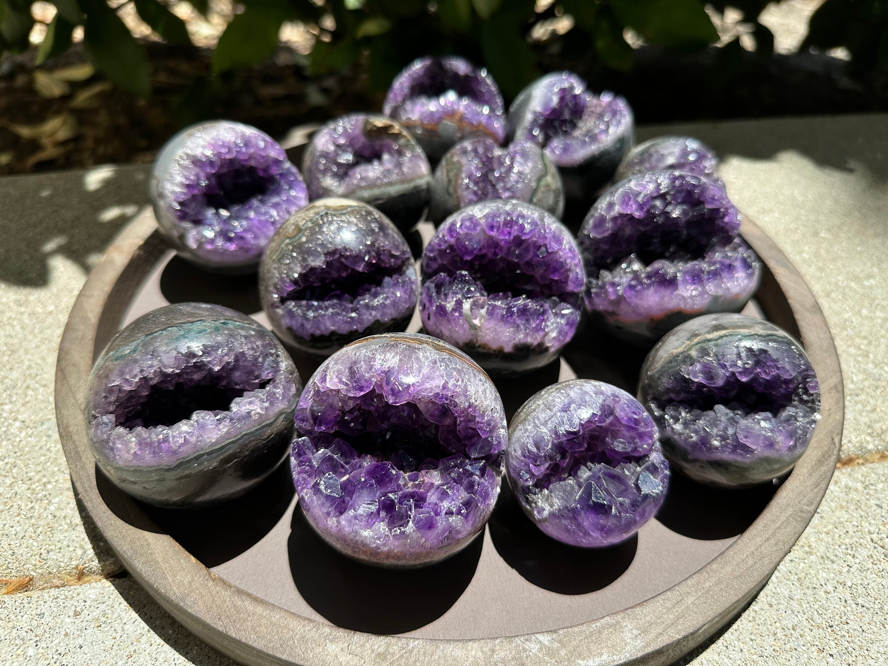 Druzy Amethyst Geode Sphere: Crystal Cluster Ball - Etsy