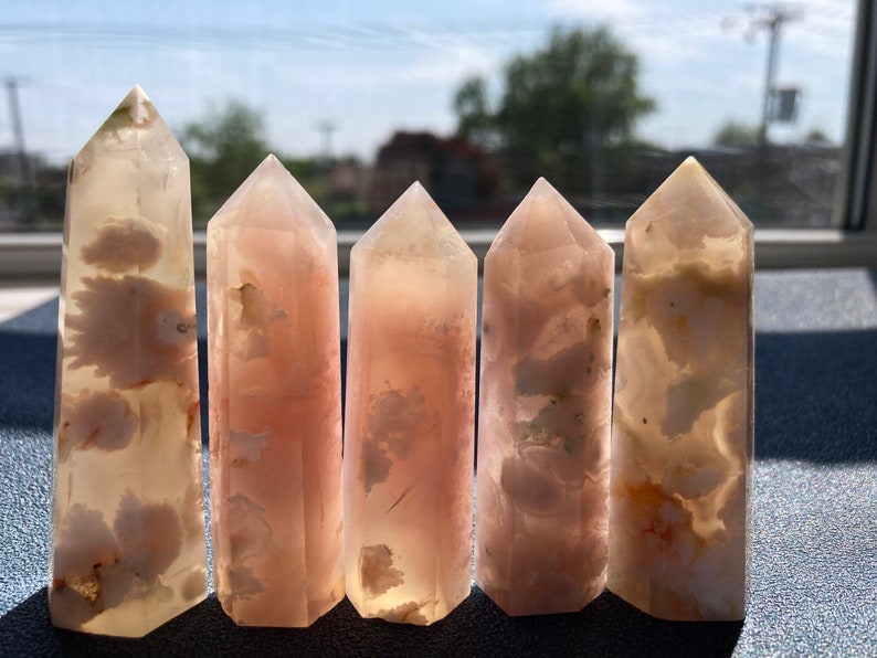 Flower Agate Point Small Cherry Blossom Agate Point Sakura - Etsy