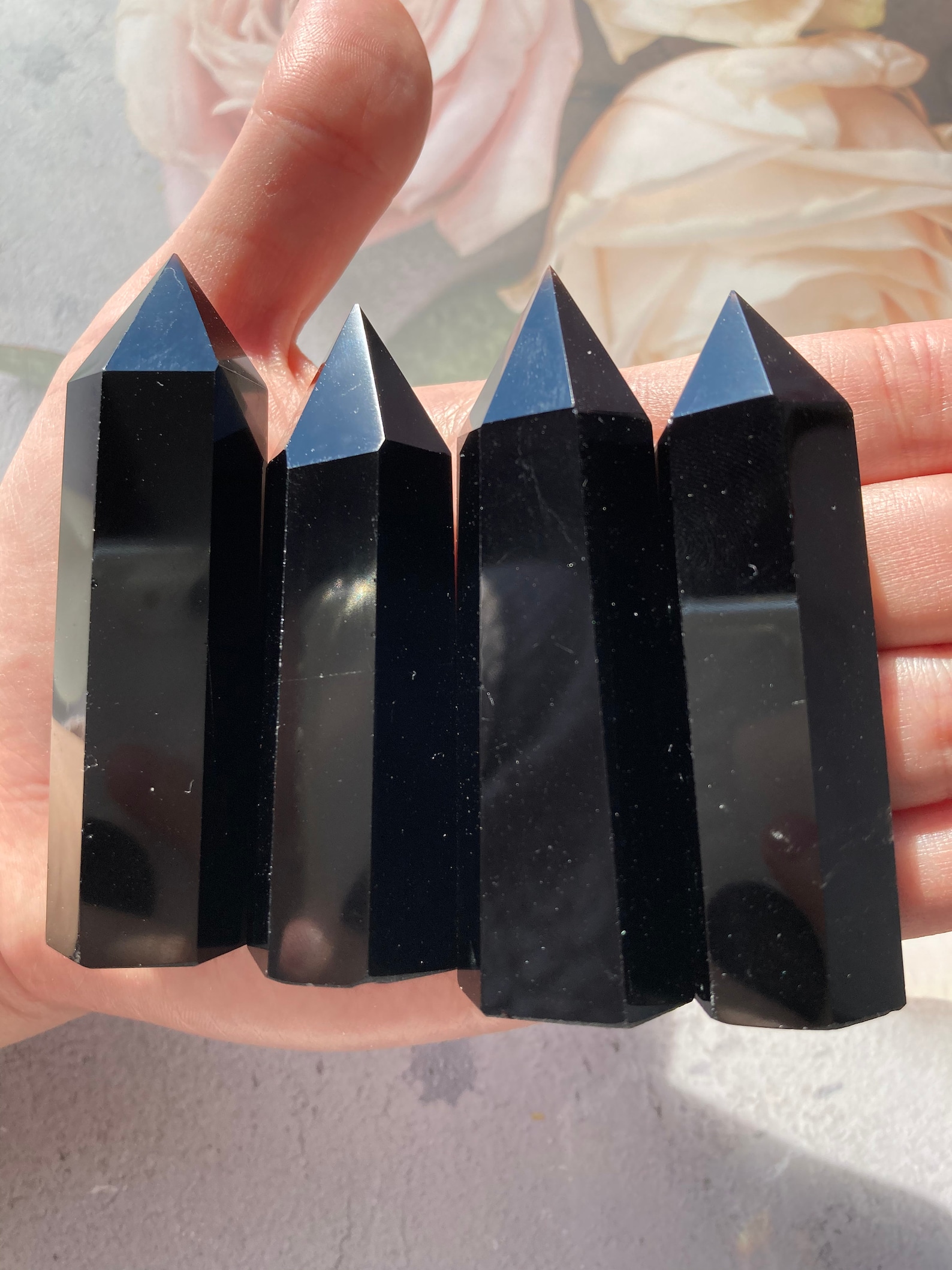Black Obsidian Point Obsidian Points Black Obsidian Black - Etsy
