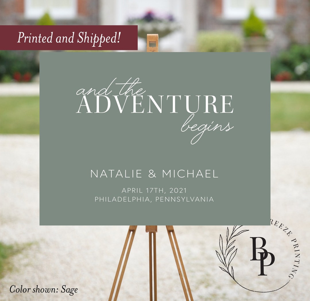 Wedding Welcome Sign - Custom Wedding Sign - Printed Sign ...