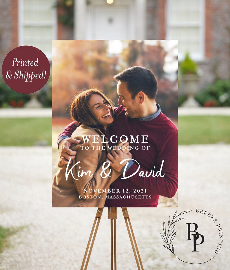 Photo Wedding Welcome Sign Custom Photo Wedding Sign - Etsy