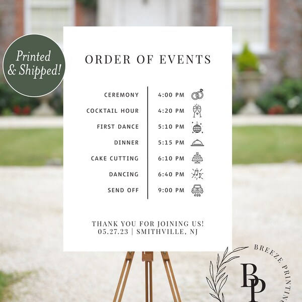 Wedding Timeline Sign - Etsy