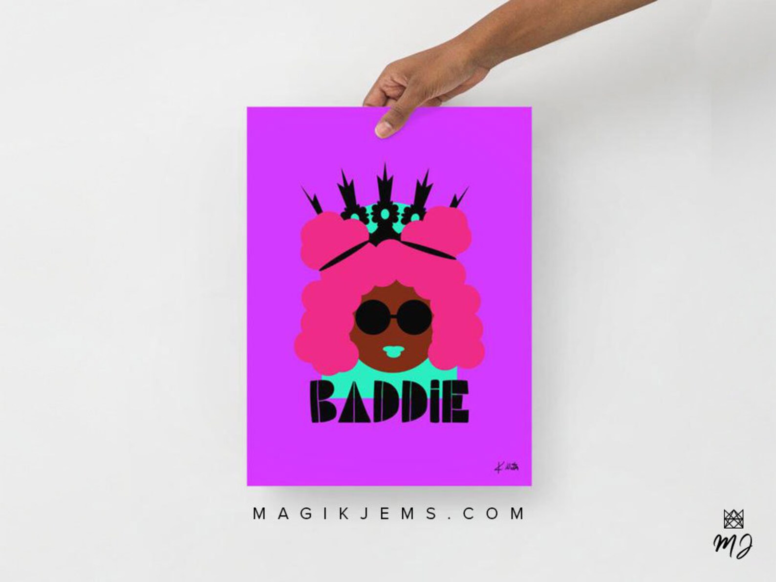 BADDIE Art Print Black Woman Art Colorful Black Girl Art - Etsy