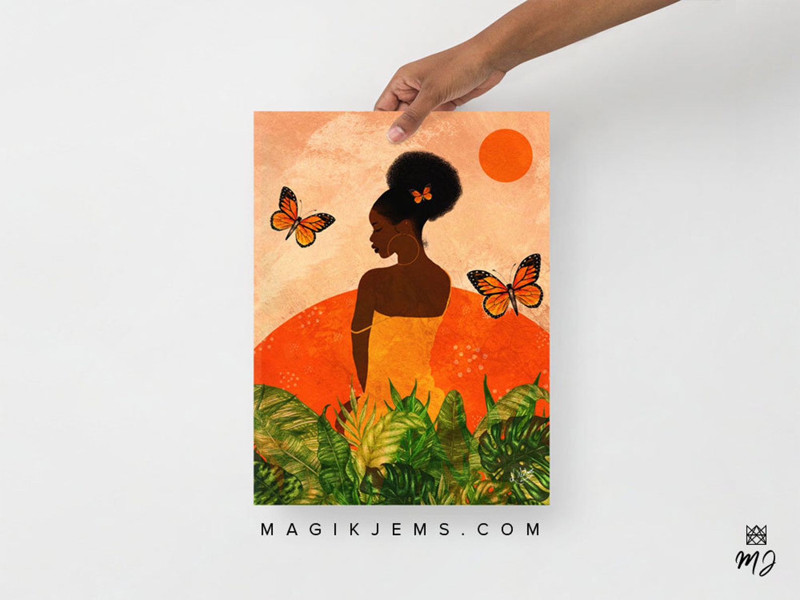 Plant Goddess Art Print Melanin Art Black Artist Black | Etsy