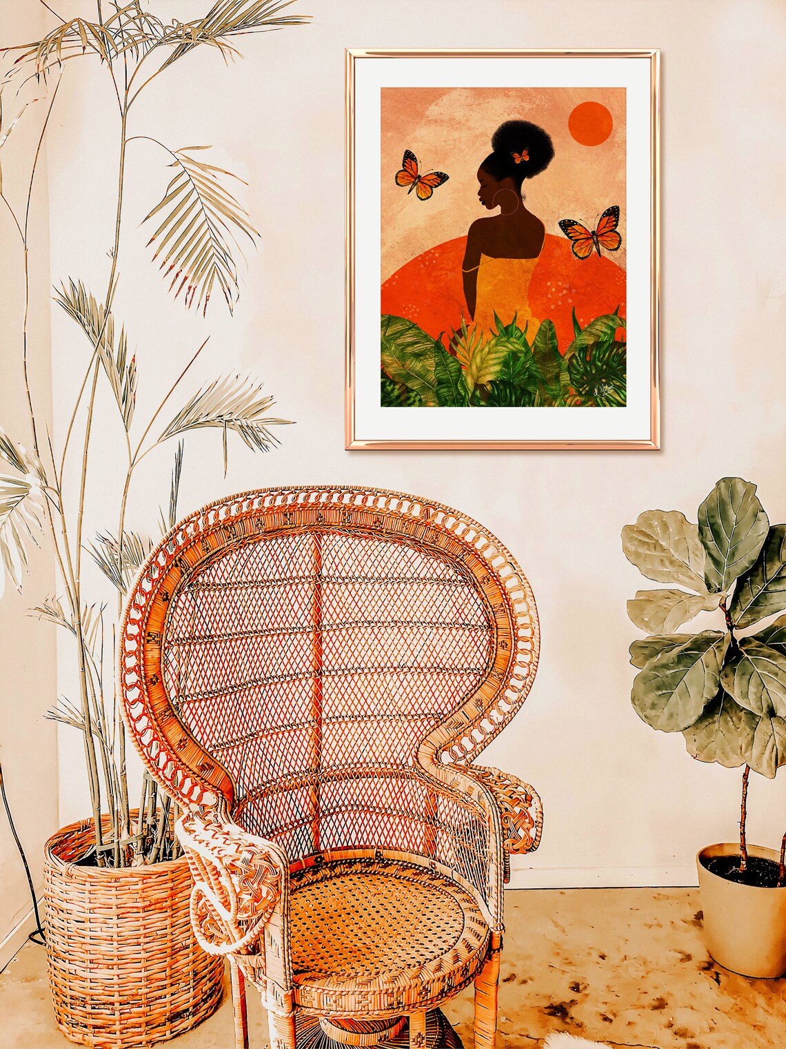 Plant Goddess Art Print Melanin Art Black Artist Black | Etsy