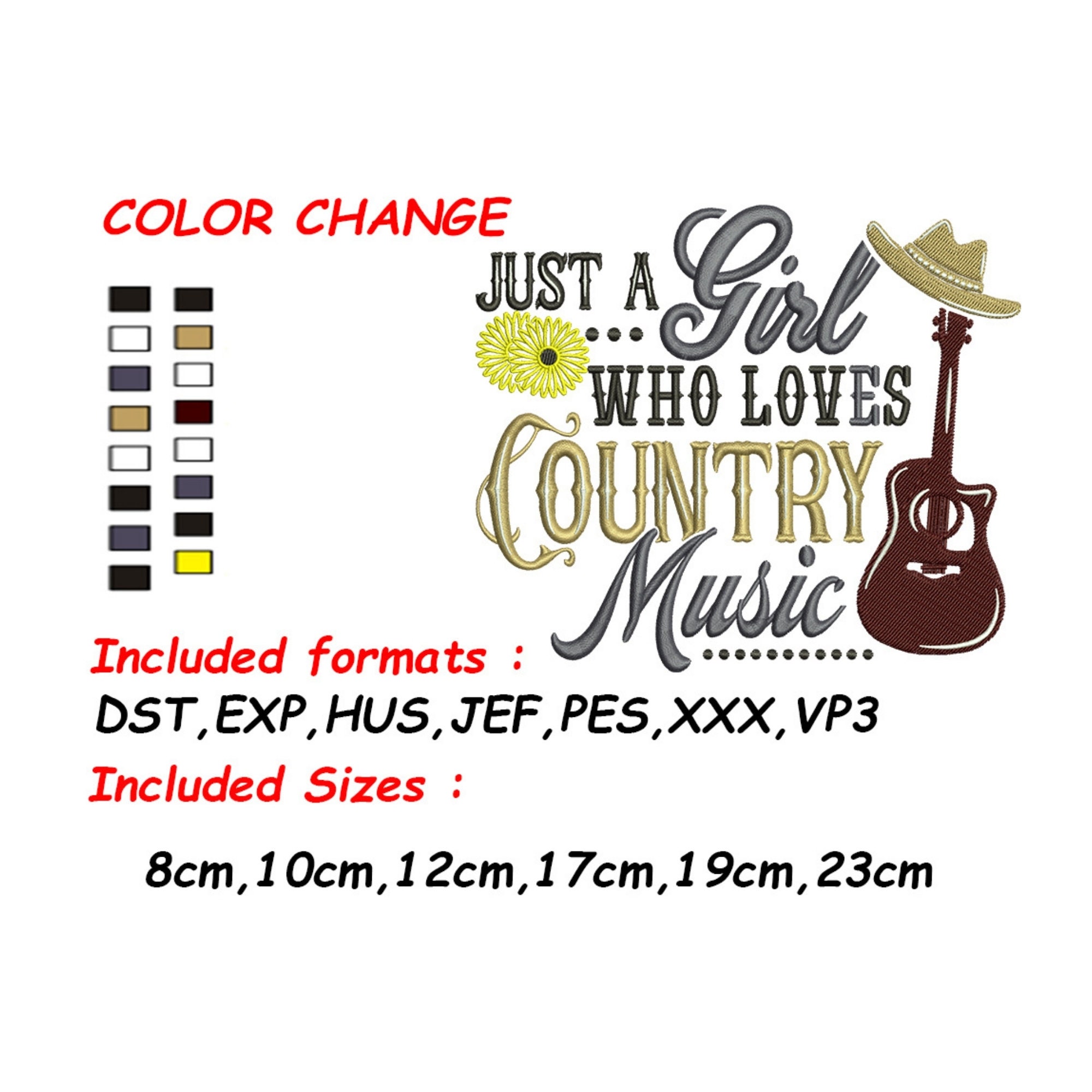 Country Music Country Embroidery Country Design Southern - Etsy