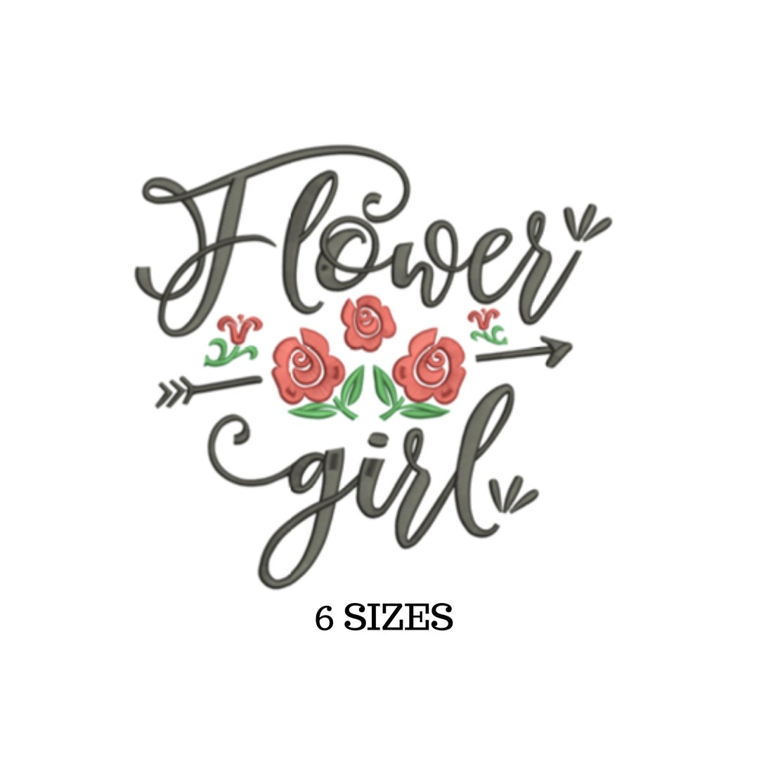 Flower Girl Gift, Flower Girl Embroidery, Flower Girl, Be My Flower ...