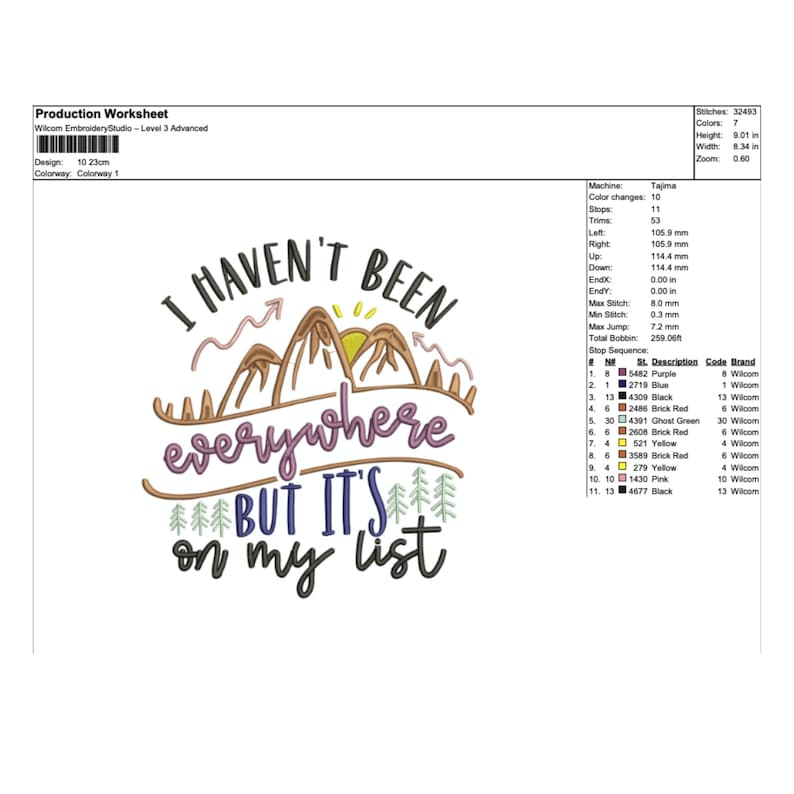 Travel Design Travel Embroidery Adventure Embroidery - Etsy