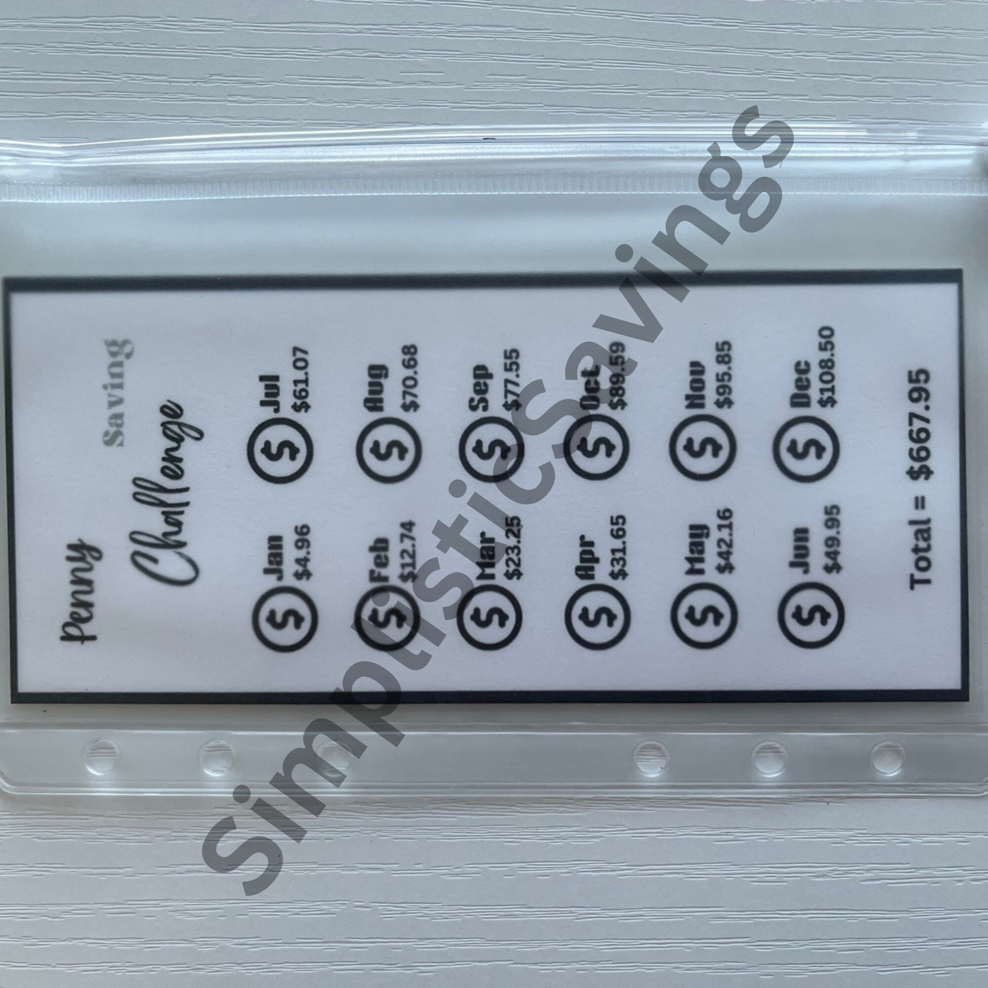 Penny Savings Challenge Tracker Laminated Cash Stuffing Envelopes - Etsy