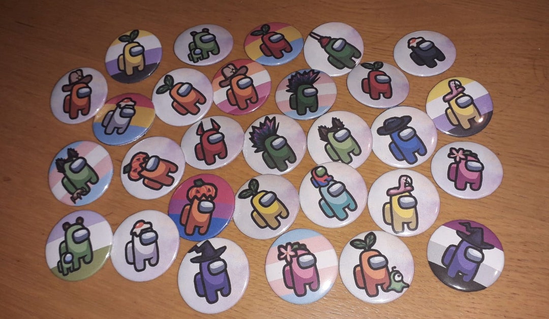 Custom Among Us Crewmate Badges Pride Flags Opt. - Etsy
