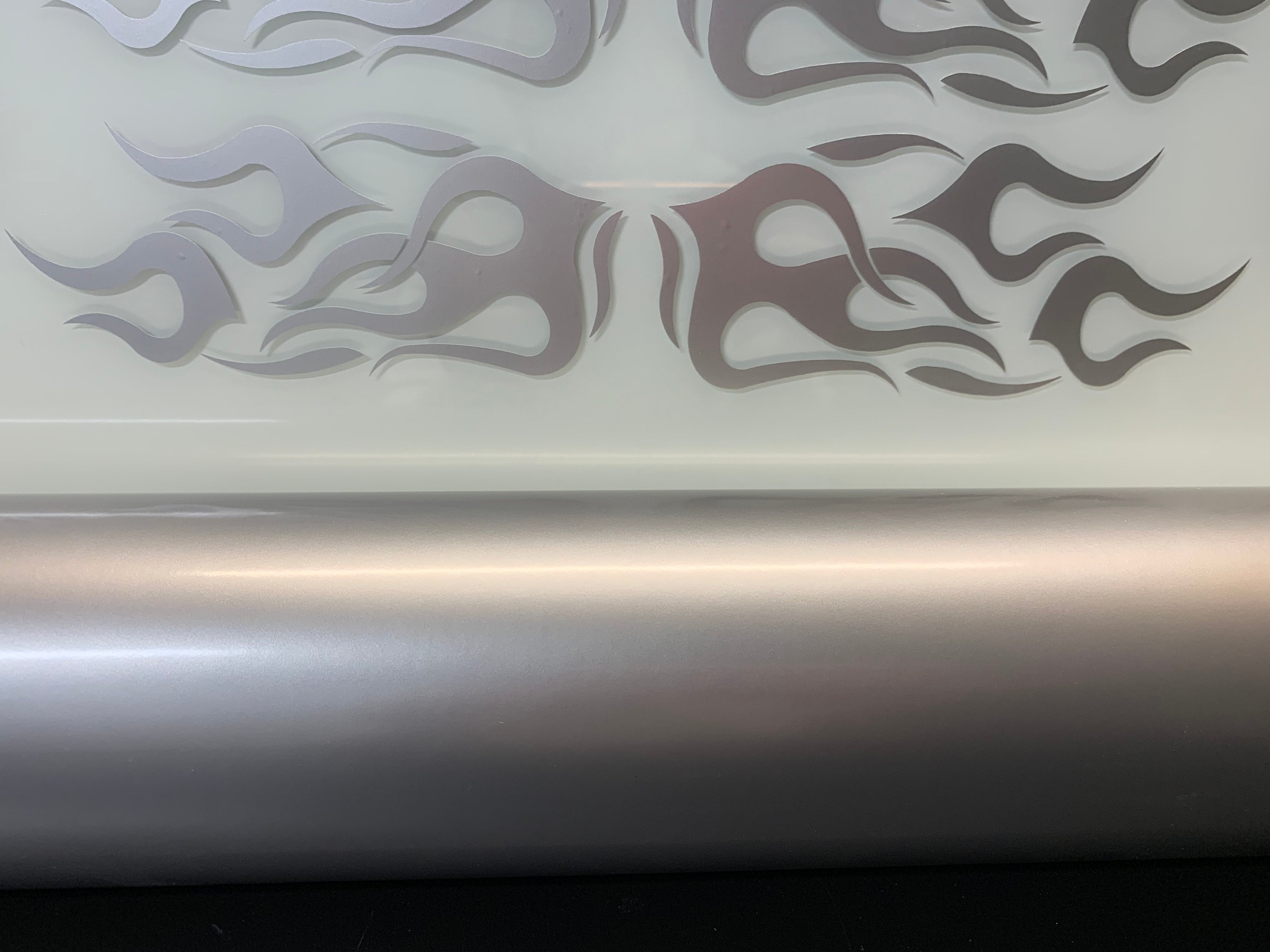 Motorcycle or Vehicle Vinyl Flame Graphic Decal Kit METALIC SILVER - Etsy