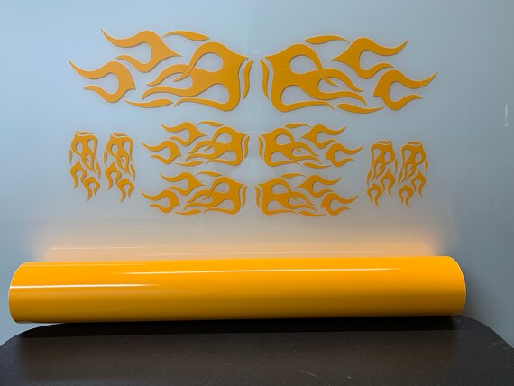 Motorcycle or Vehicle Vinyl Flame Graphic Decal Kit SCHOOL | Etsy