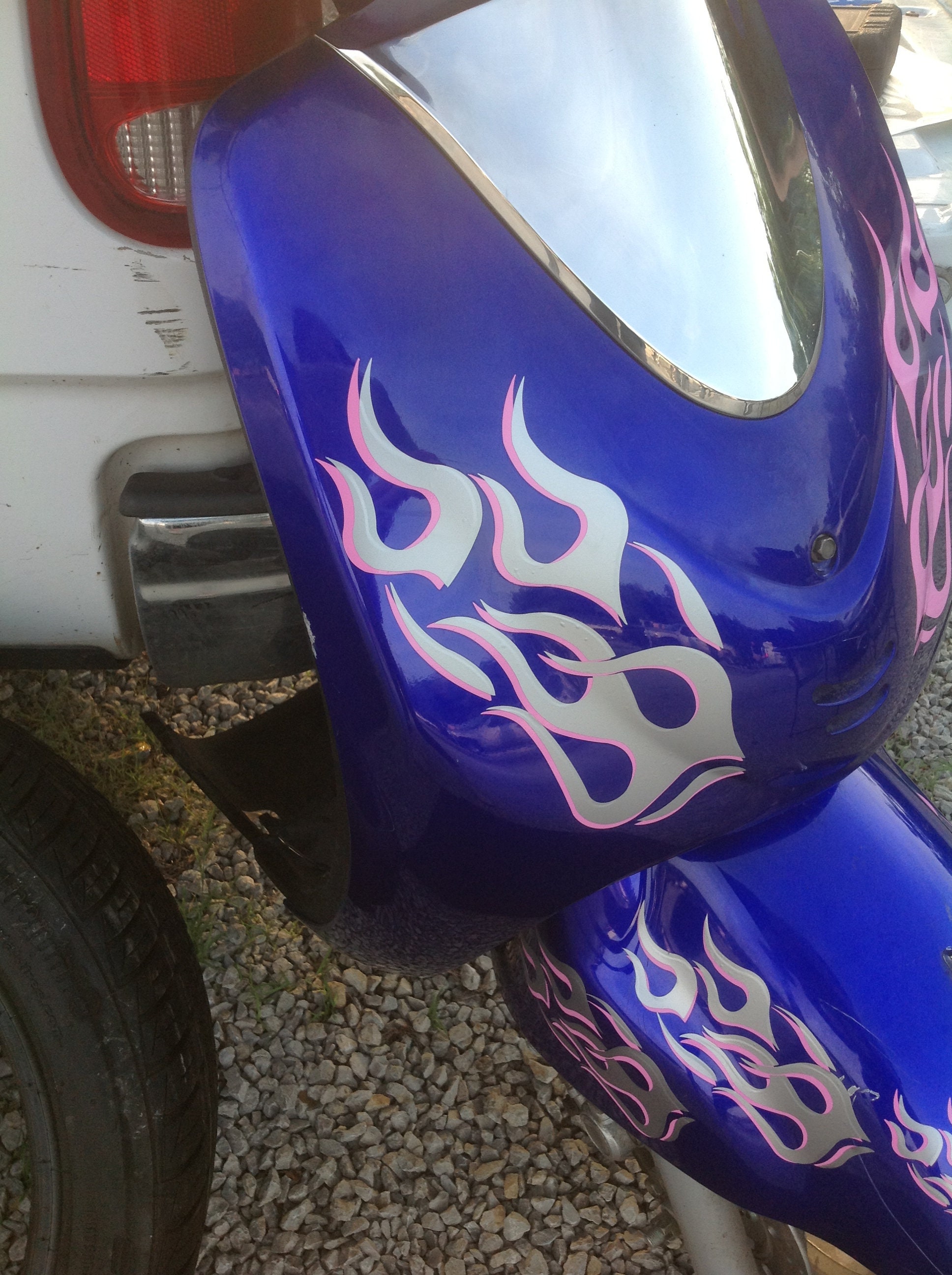 Motorcycle or Vehicle Vinyl Flame Graphic Decal Kit GLOSS | Etsy