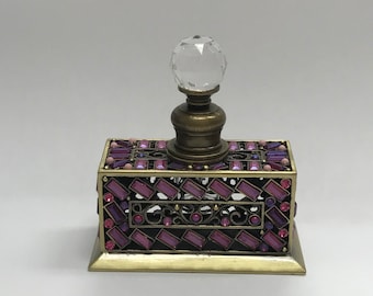 Vintage Cristiani Collezione Perfume Bottle With Crystals - Etsy