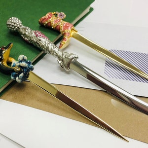 Unique Design Letter Opener 14K Gold Plated - Etsy