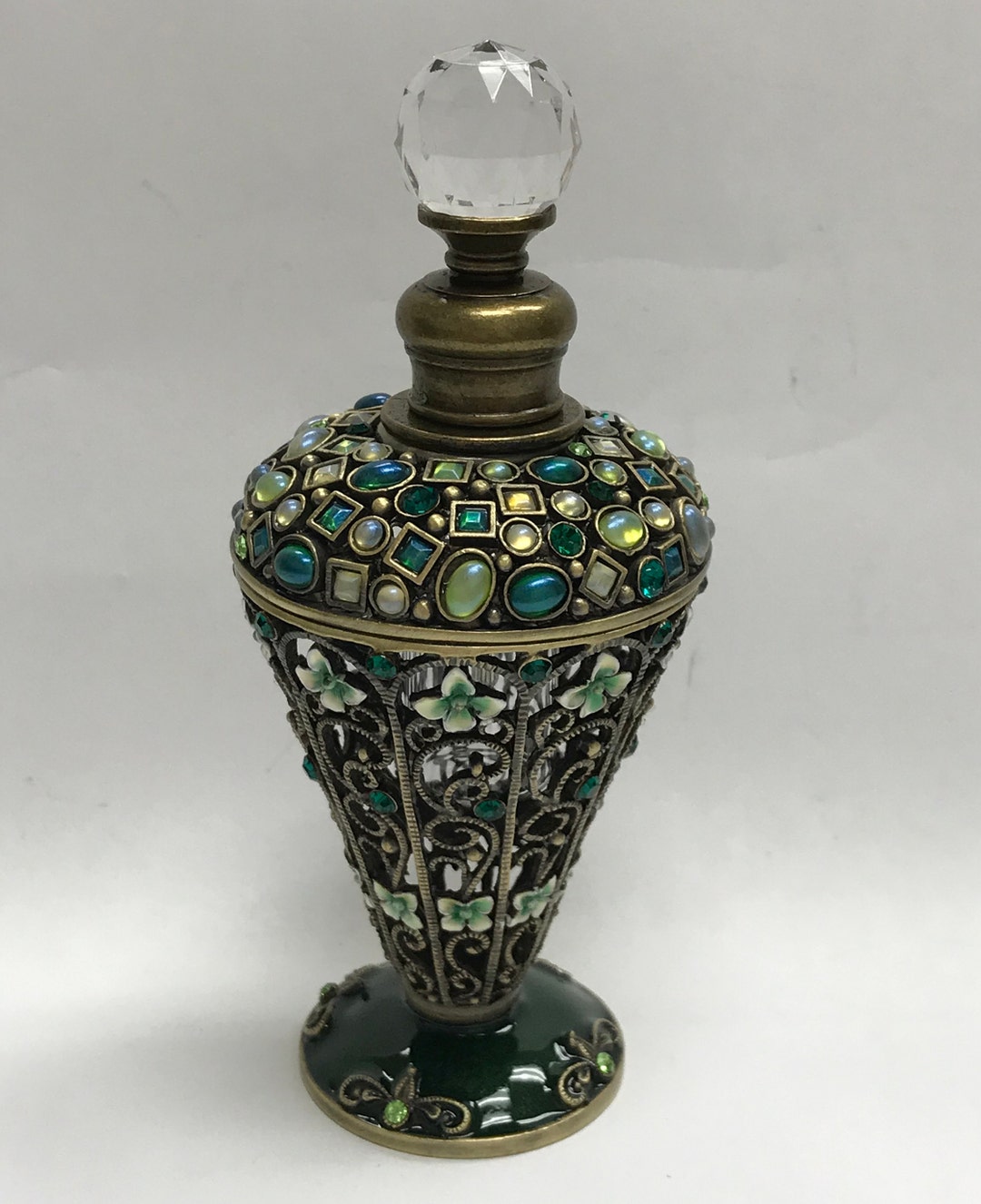 Vintage Cristiani Collezione Perfume Bottle With Crystals. - Etsy