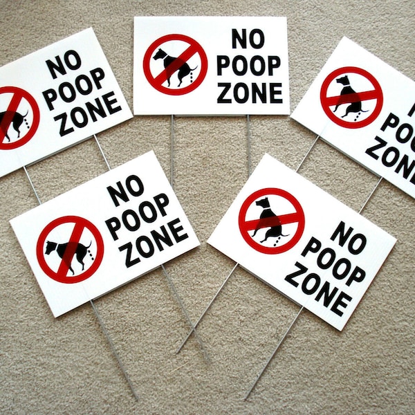 No Poop Zone Signs - Etsy