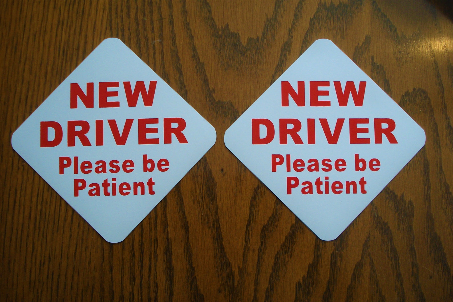 2- 5x5 NEW DRIVER Please Be Patient Magnetic Signs - Etsy