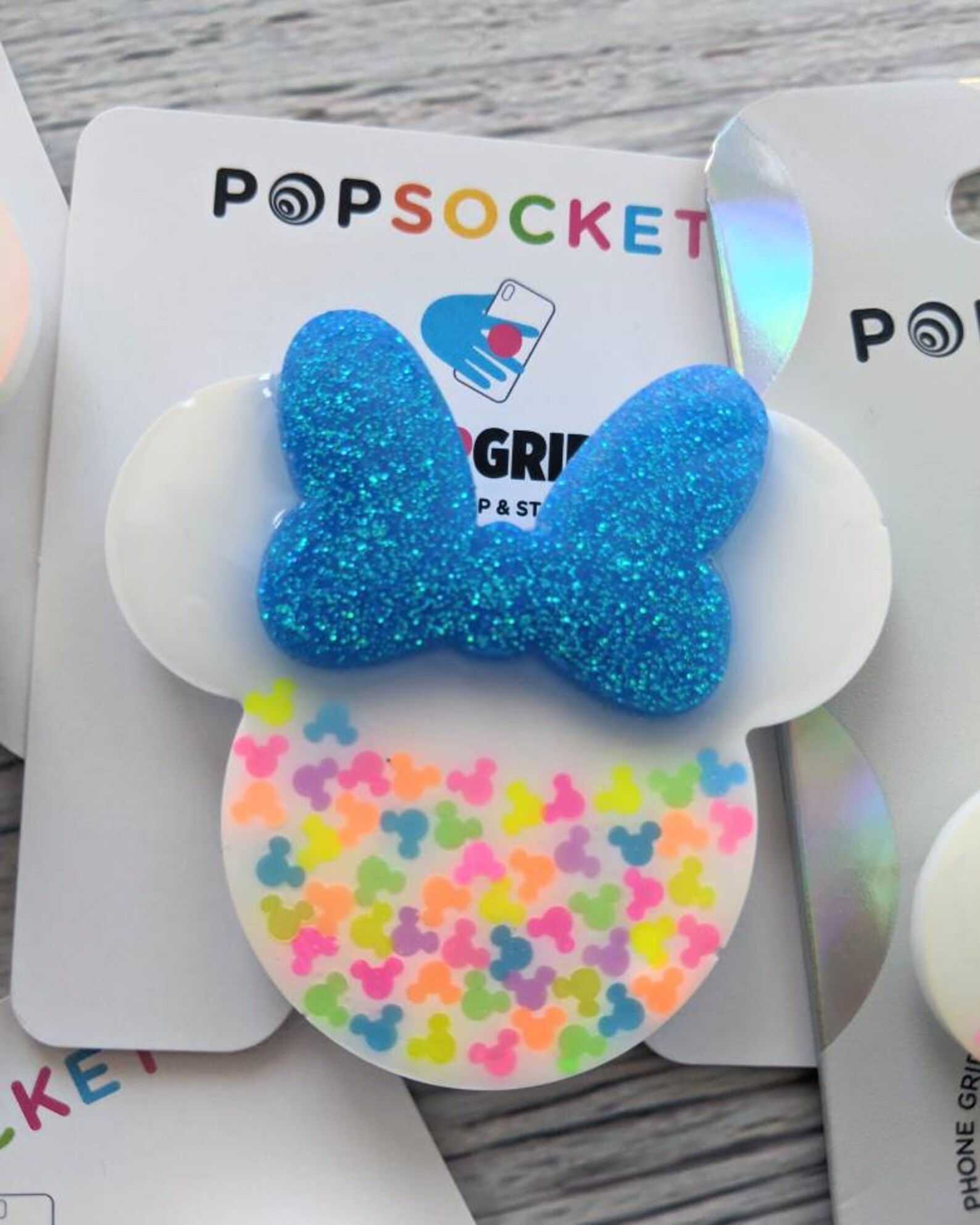 Disney Mickey Confetti Popsockets Badge Reels Rainbow - Etsy
