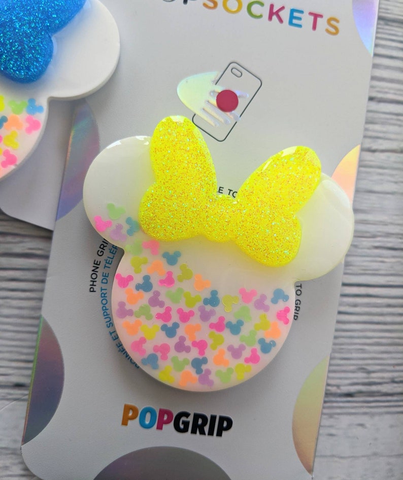 Disney Mickey Confetti Popsockets Badge Reels Rainbow - Etsy