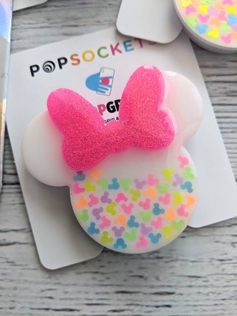 Disney Mickey Confetti Popsockets Badge Reels Rainbow - Etsy