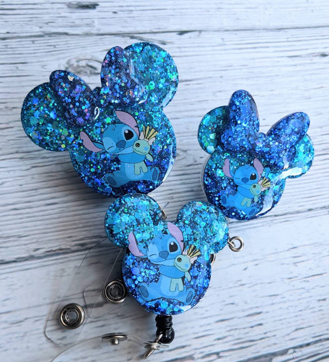 Miniature Disney Stitch Retractable Badge Reels Alligator - Etsy