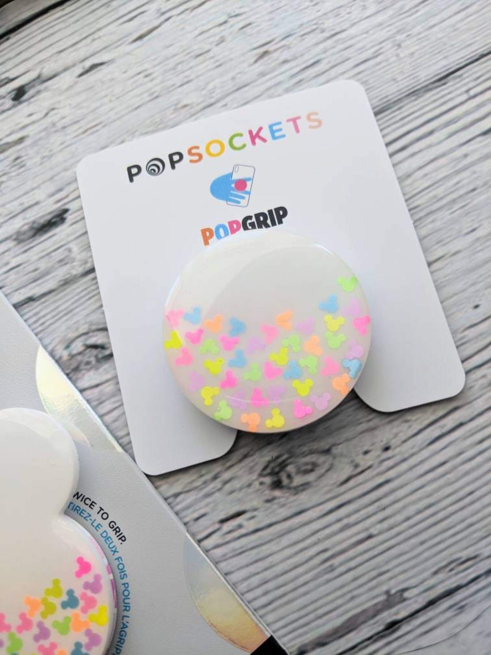Disney Mickey Confetti Popsockets Badge Reels Rainbow | Etsy