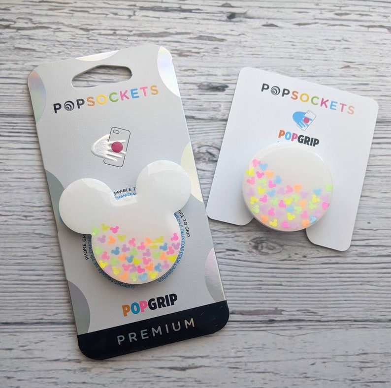 Disney Mickey Confetti Popsockets Badge Reels Rainbow - Etsy