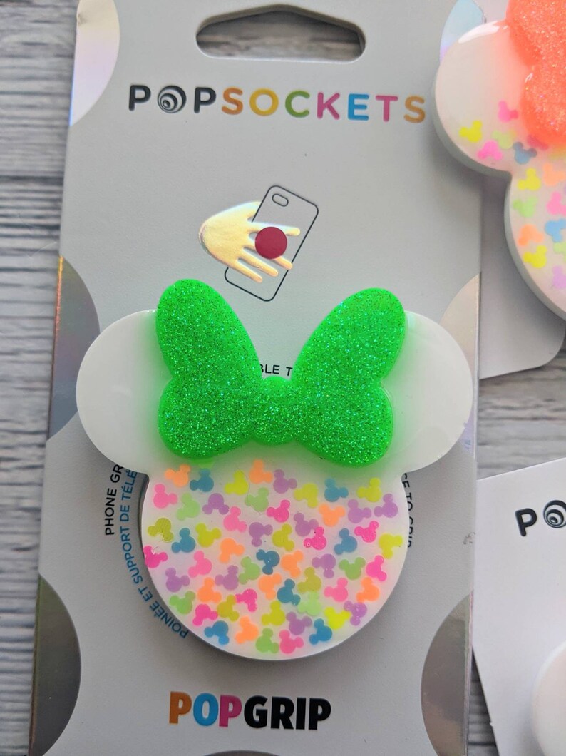 Disney Mickey Confetti Popsockets Badge Reels Rainbow - Etsy