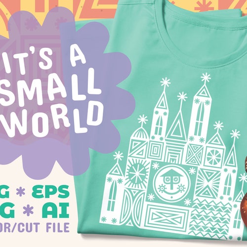 It's a Small World SVG One-color Vinyl Cricut Silhouette | Etsy