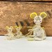 Vintage Lucite Mouse Family, Chained Acrylic Plastic Clear Mice With ...