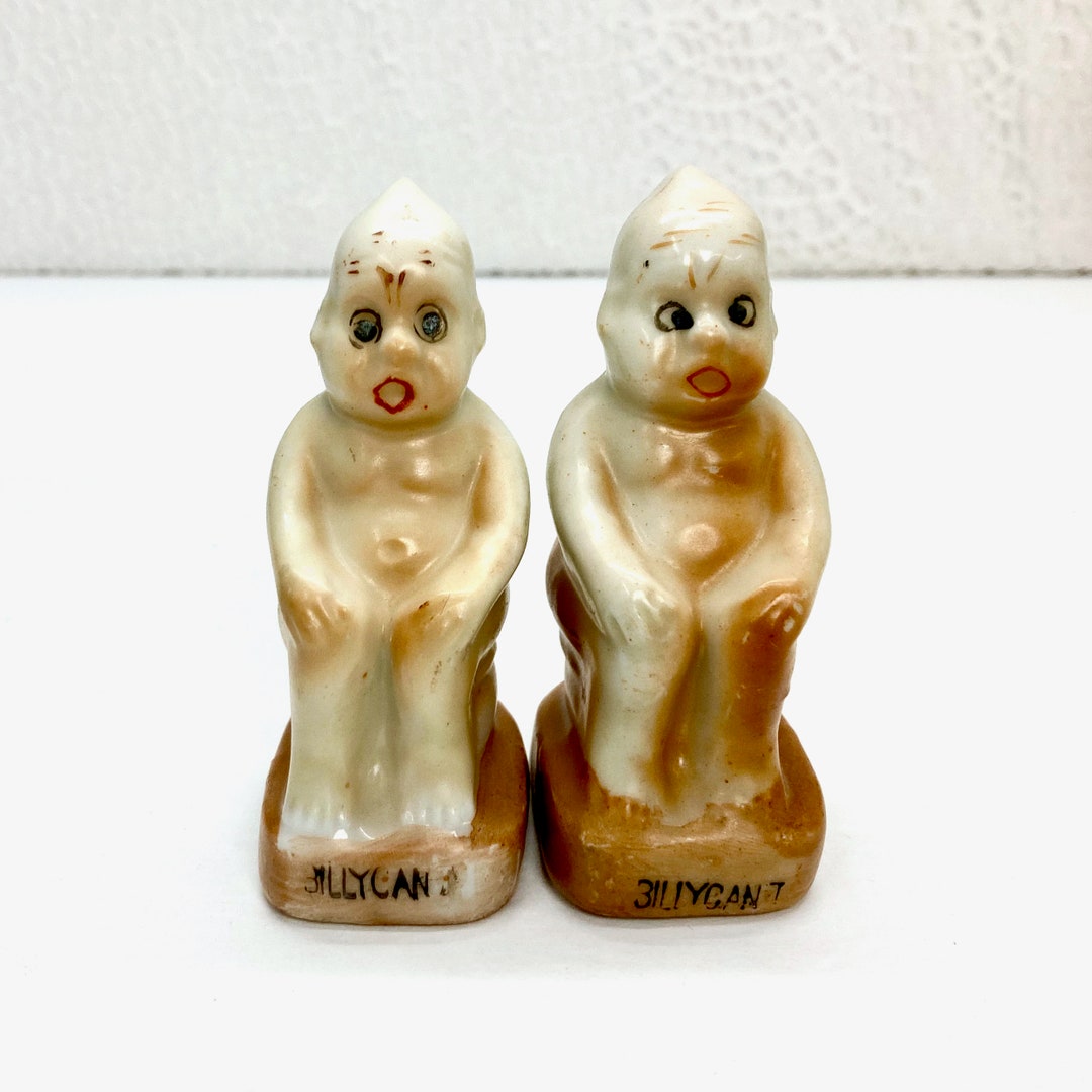 Vintage Shakers Billycan Billycant Billiken, Whimsical Weird Good Luck ...