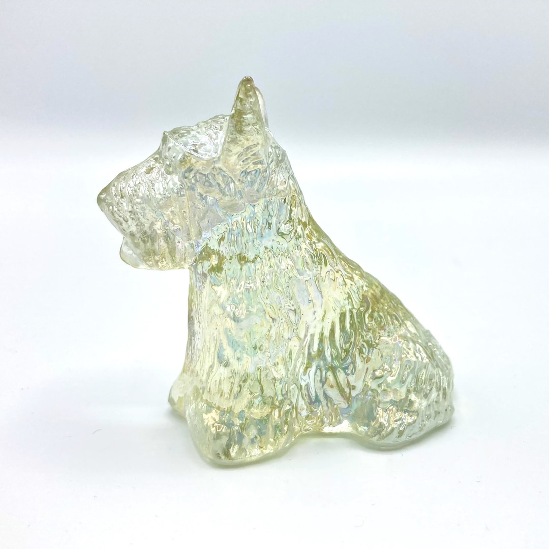 Vintage Boyd Glass Scottie Dog DUKE Figurine in Honeymoon Carnival ...