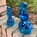 Vintage LE Smith Blue Glass Girl With Geese Figure. CHOICE of SIZE ...