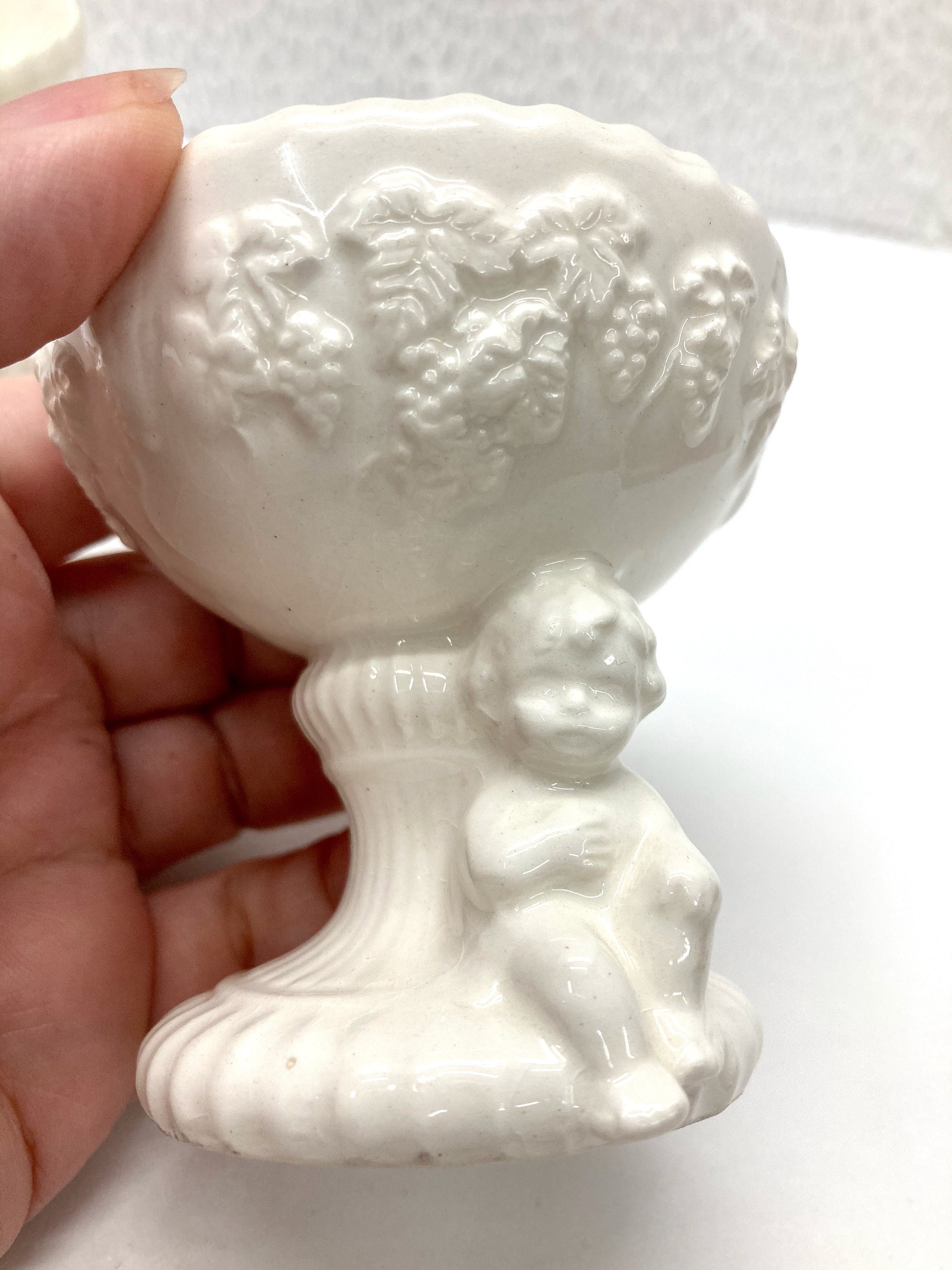 Lefton Cherub Candle Stick Holders Angel Baby Pedestal W/ - Etsy