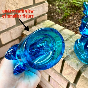 Vintage LE Smith Blue Glass Girl With Geese Figure. CHOICE of SIZE ...