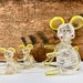 Vintage Lucite Mouse Family, Chained Acrylic Plastic Clear Mice With ...