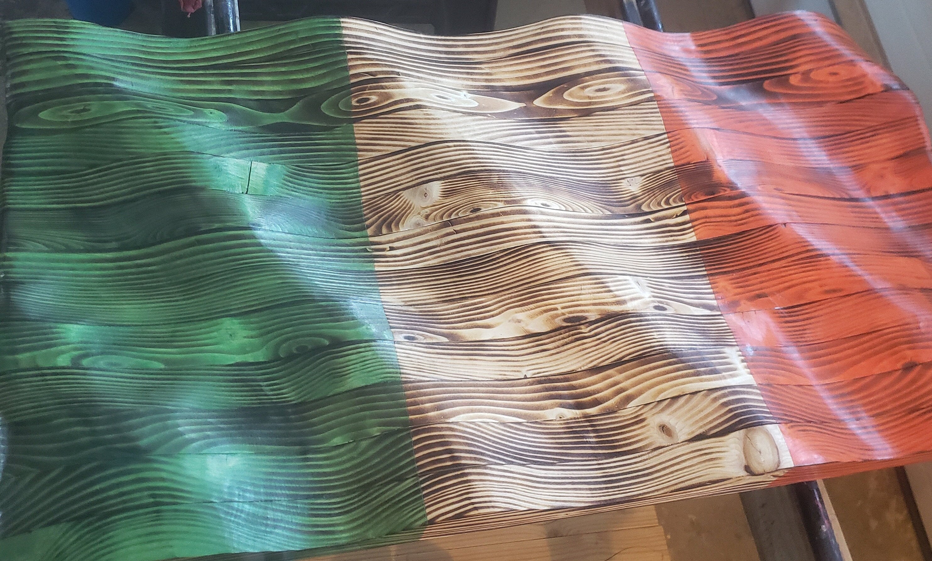 Wavy Wooden American Flag, United States - Etsy