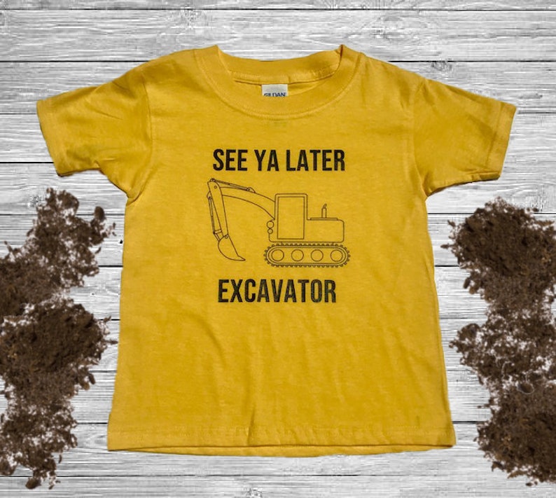 Construction Shirt Digger Shirt Excavator Shirt Construction Birthday ...