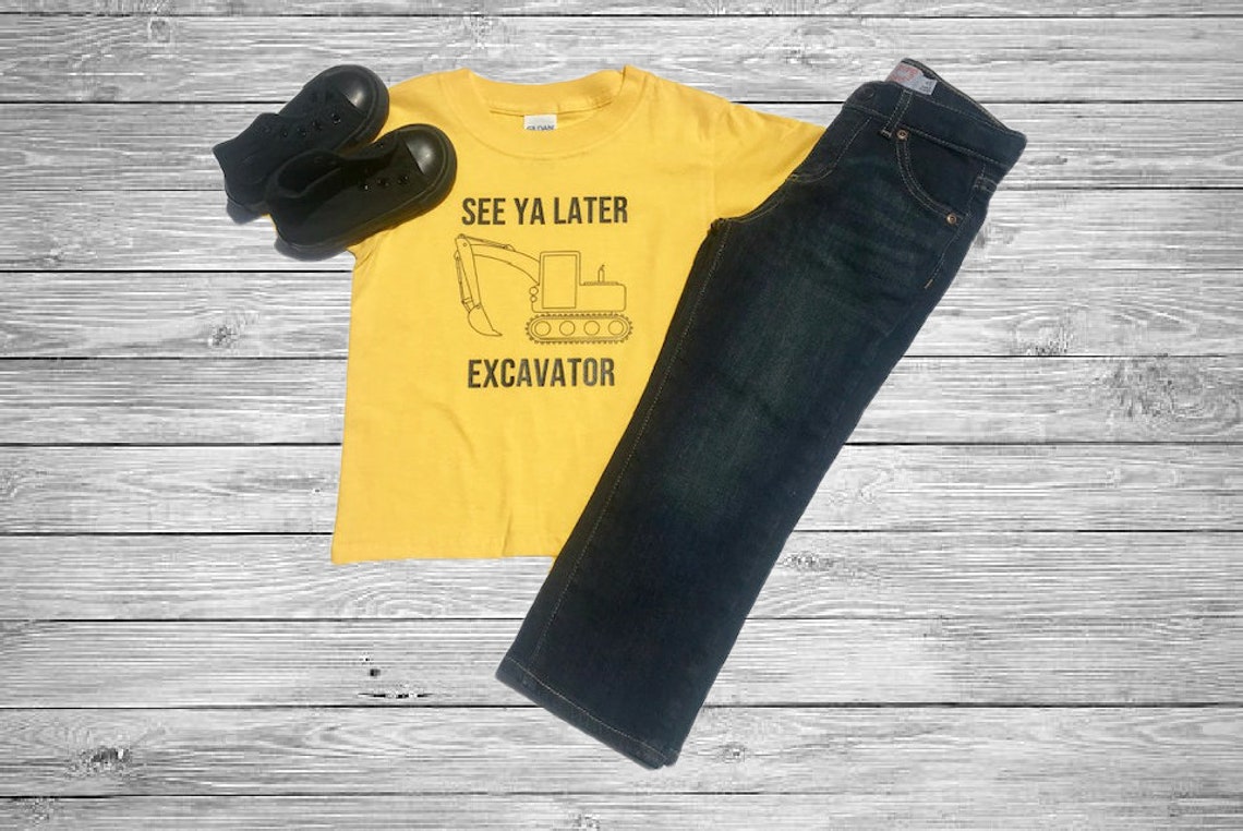 Construction Shirt Digger Shirt Excavator Shirt - Etsy